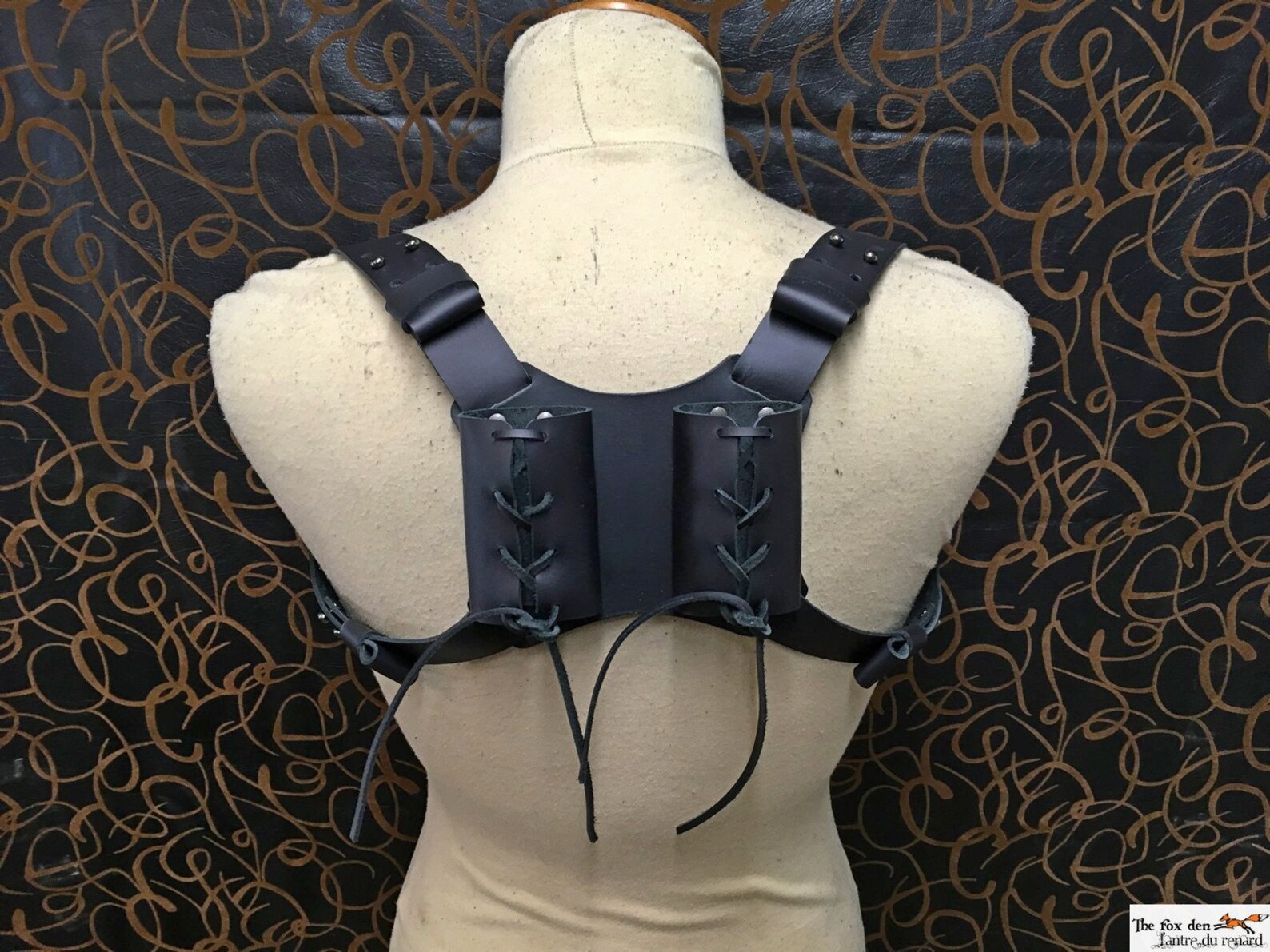 Vertical Double Leather Back Scabbard With Captain America Style Straps ...