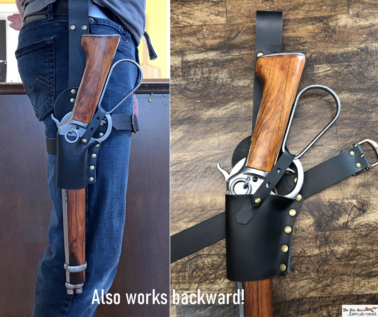 Leather leg holster for Mare's leg winchester 1892 rifle | Etsy