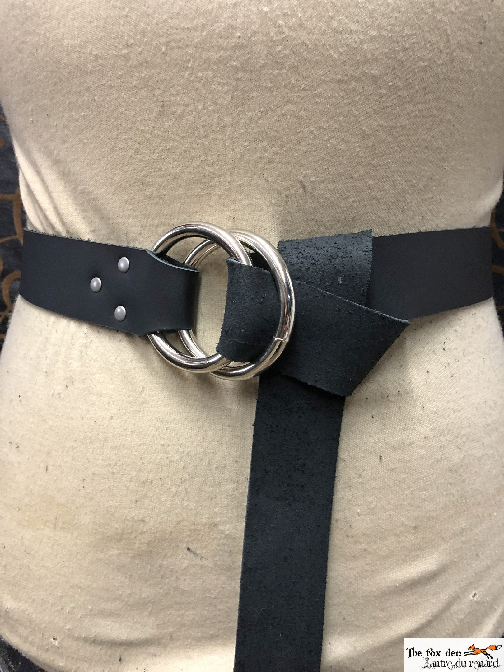 Medieval Leather Belt With Double O Ring, Black or Brown, Reenactment ...