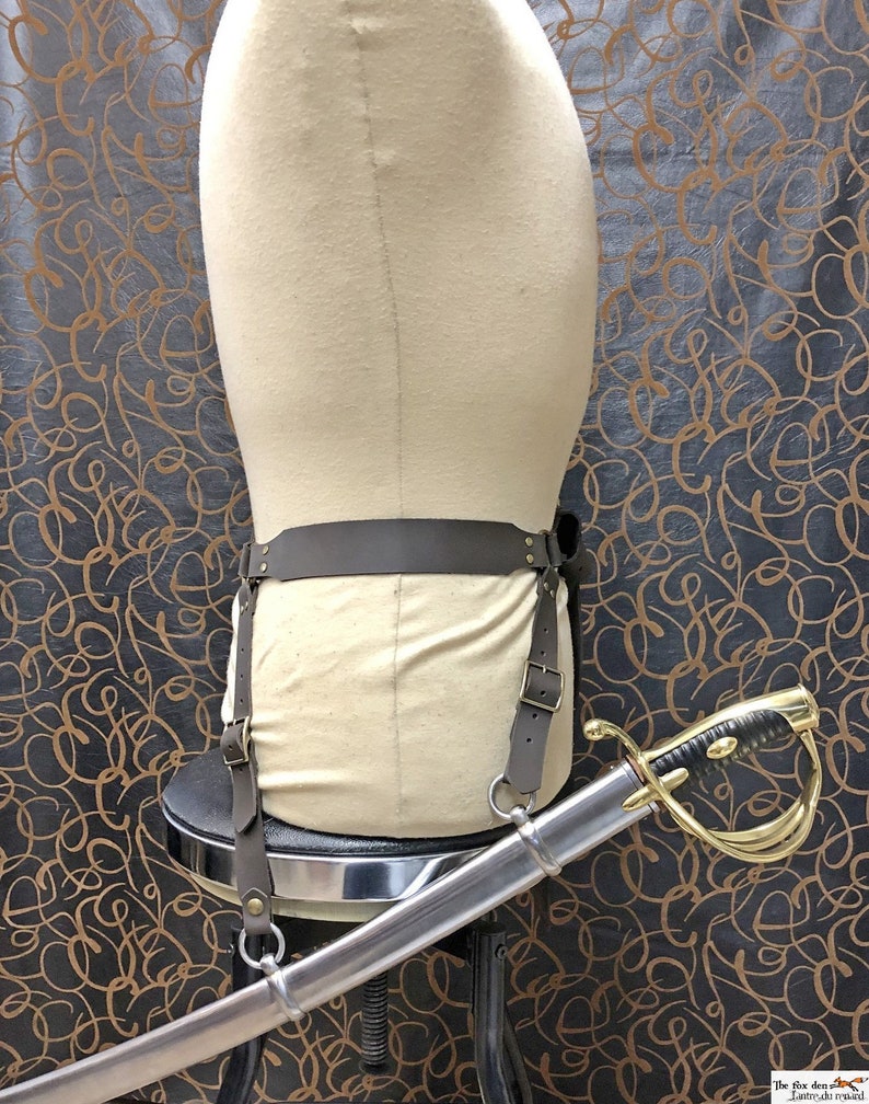Cavalry Saber Sword Leather Belt With Adjustable Hanger, High Quality ...