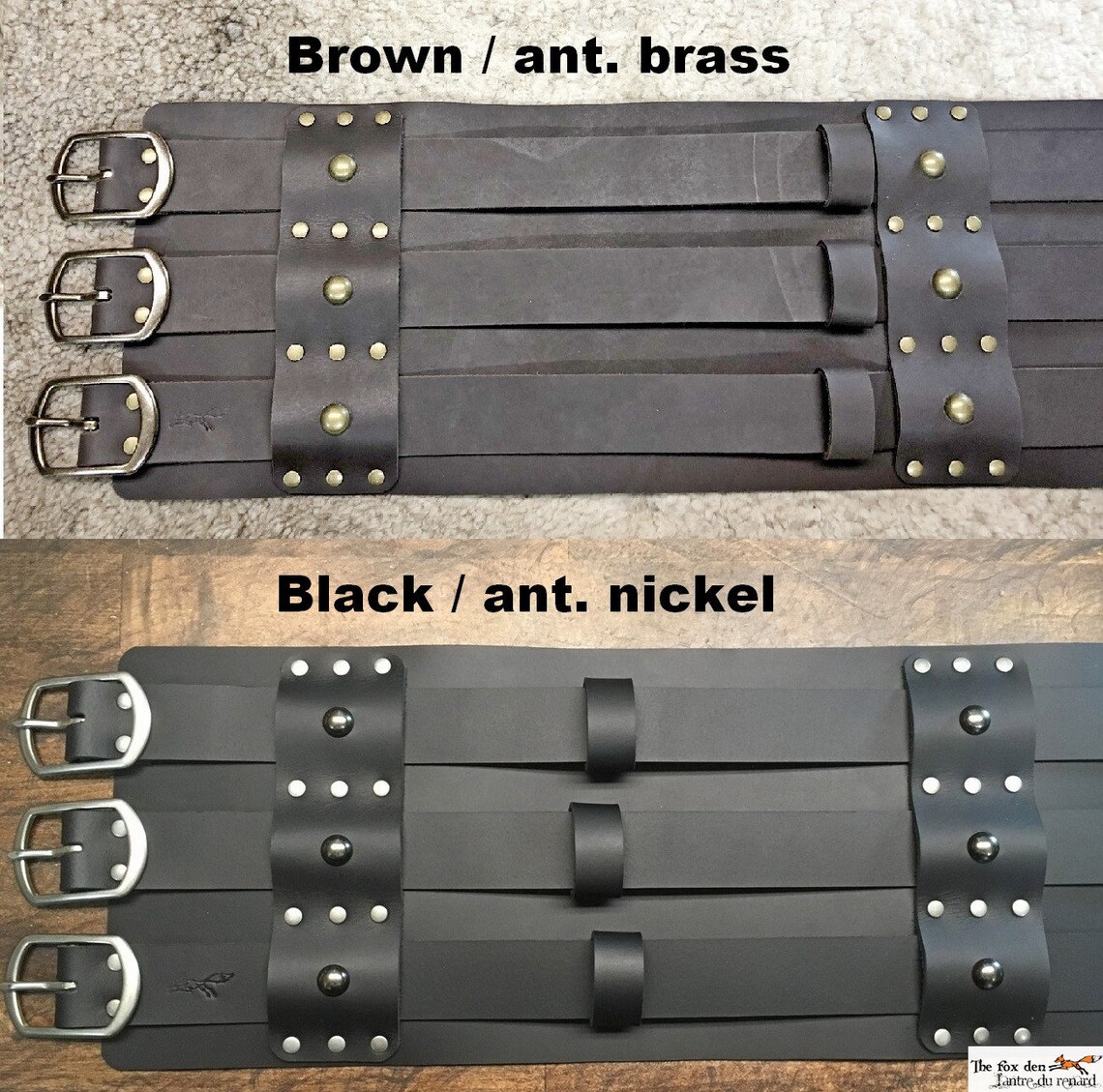 Gladiator/barbarian/viking Heavy Triple Belt With Removable Belt. Brown ...