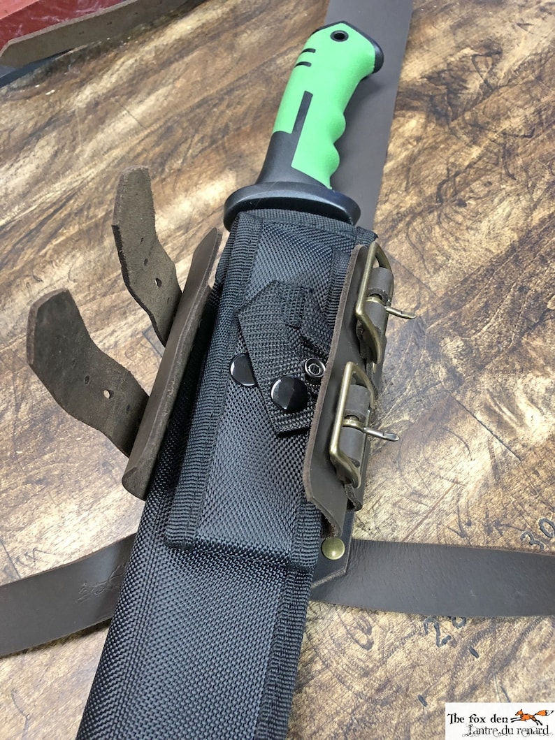 Leather Back Harness / Holder Specifically Design for Machete. - Etsy