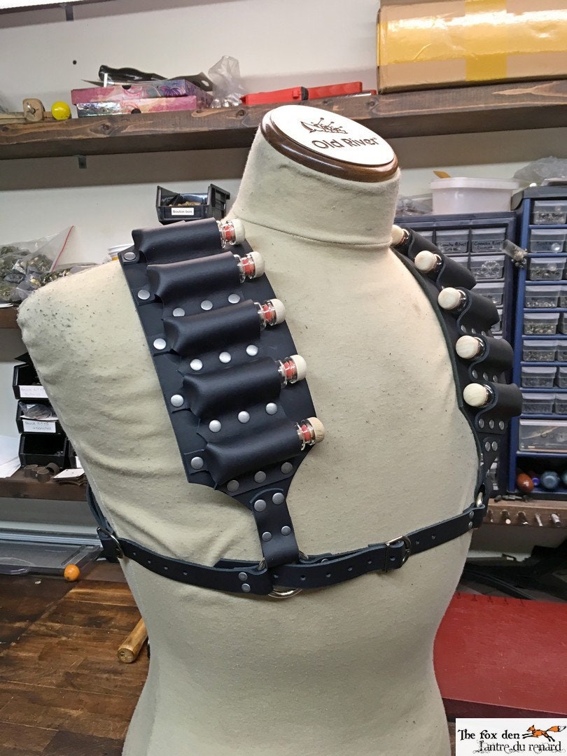 Leather Double Shoulder Vial Kit for Your Tactical Medieval Costume ...