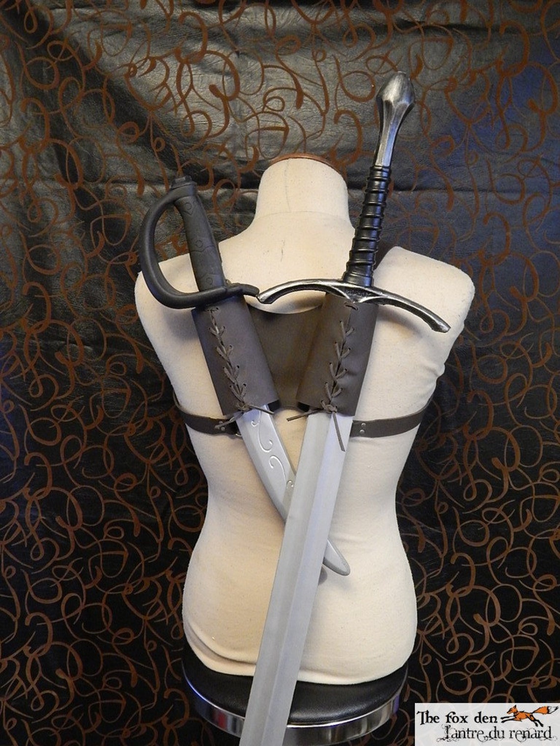 Double Leather Back Scabbard for Latex Sword Luxury Version. - Etsy
