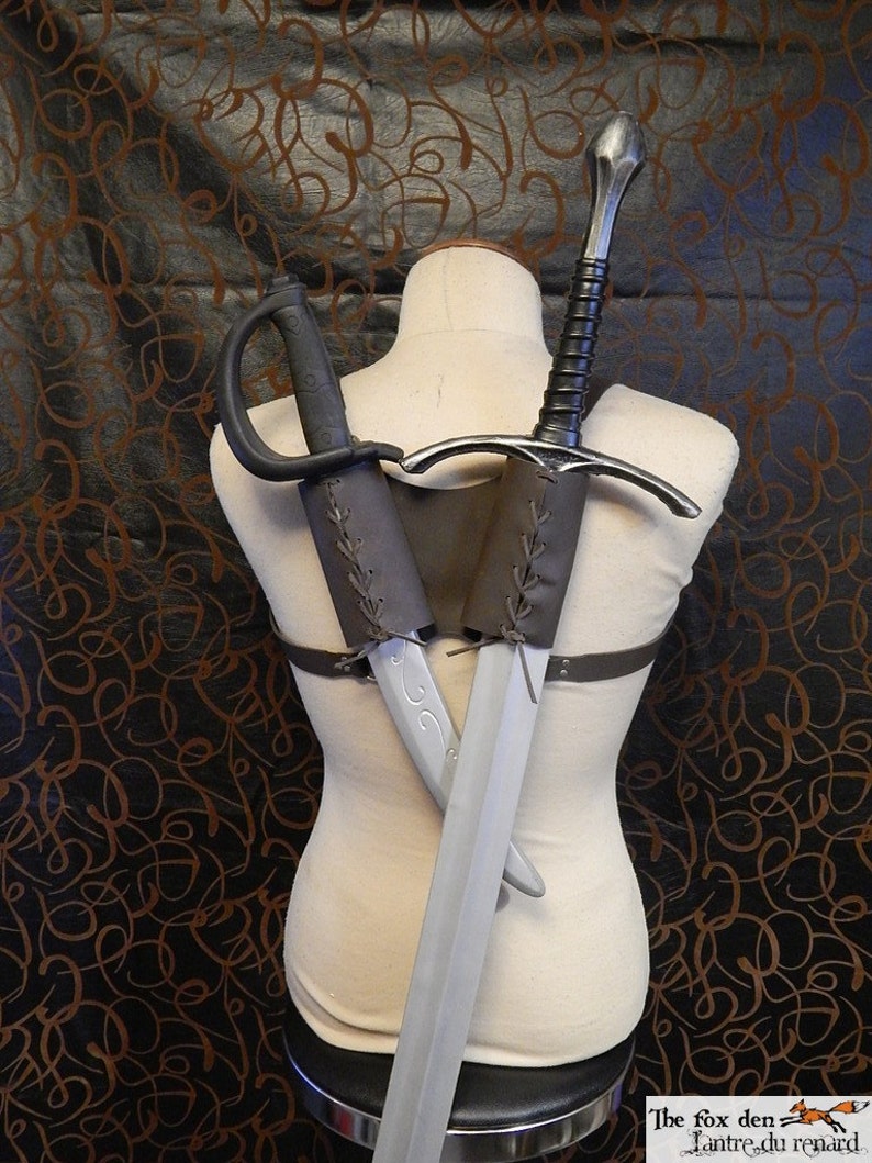 Double Leather Back Scabbard for Latex Sword Luxury Version. - Etsy