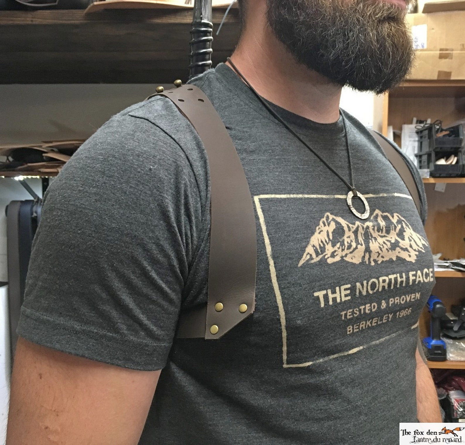 Vertical Leather Back Scabbard With Captain America Style Straps ...