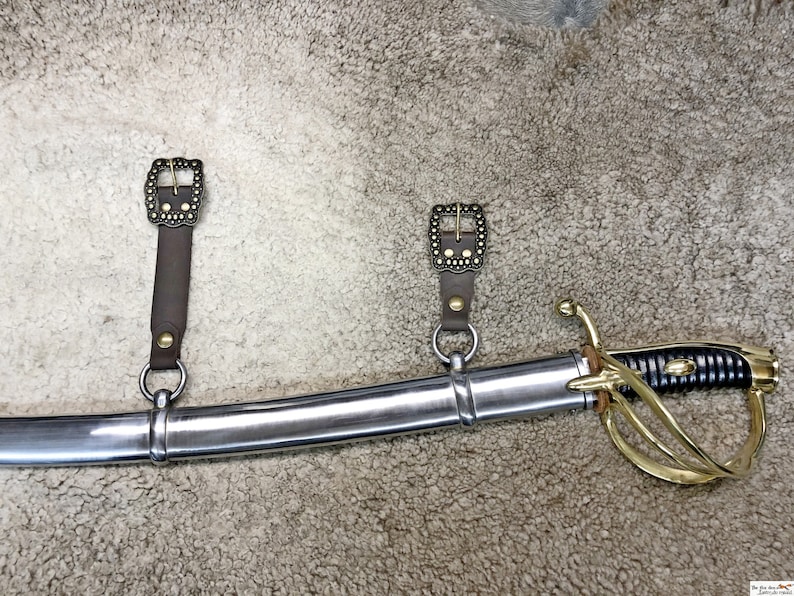 Cavalry Saber Sword Double Leather Belt Luxury Version With - Etsy