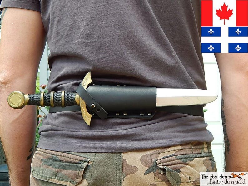 Latex Dagger Leather Sheath, Can Be Wear on a Belt and on a Baldric ...