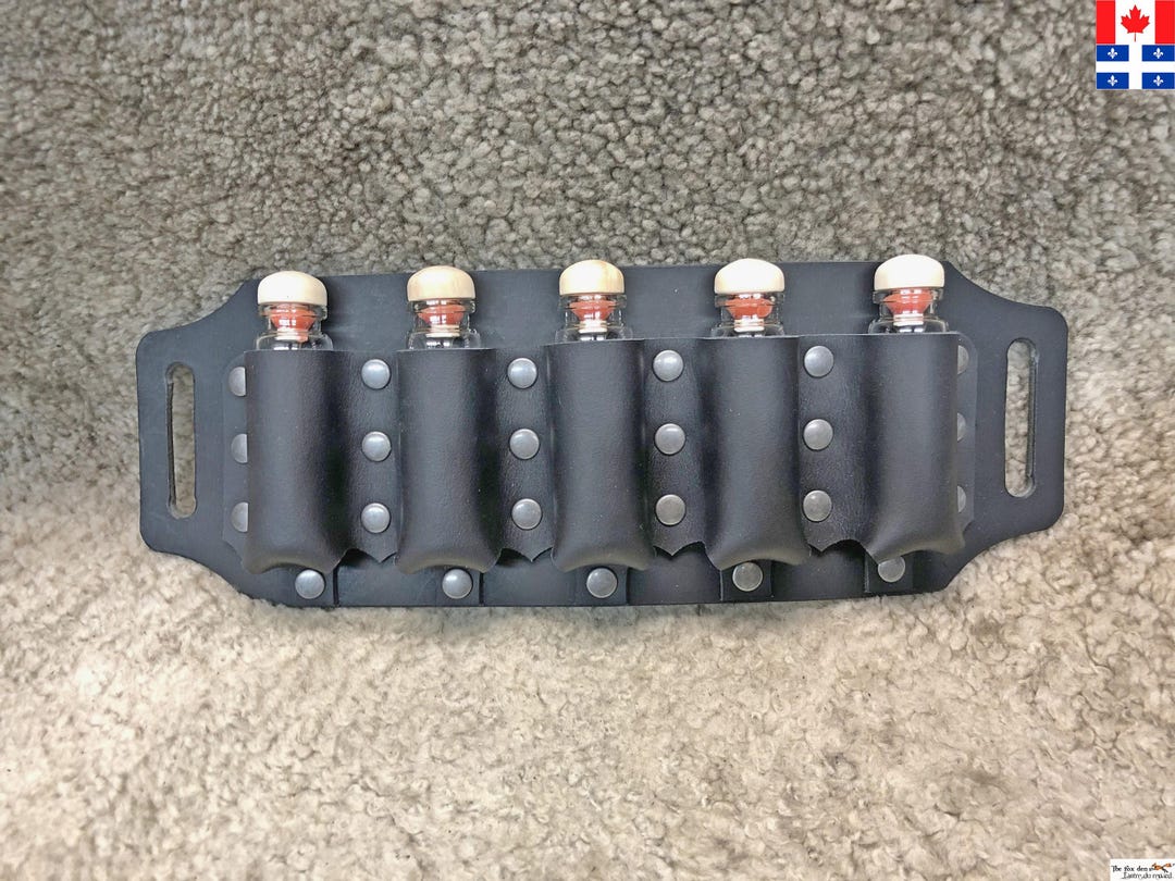 Leather Vial Holder to Be Put on a Belt, for Reenactment Costume and ...
