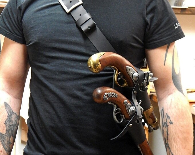 Pirate Flintlock Gun Shoulder Double Holster, Universal and Adjustable ...