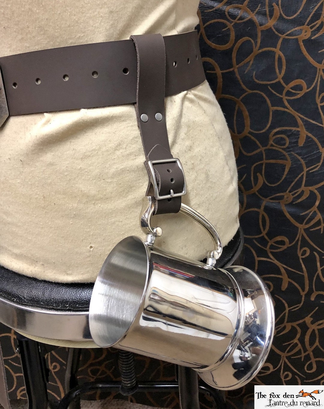 Leather Mug / Tankard Belt Holder With Buckle. High Quality Larp ...