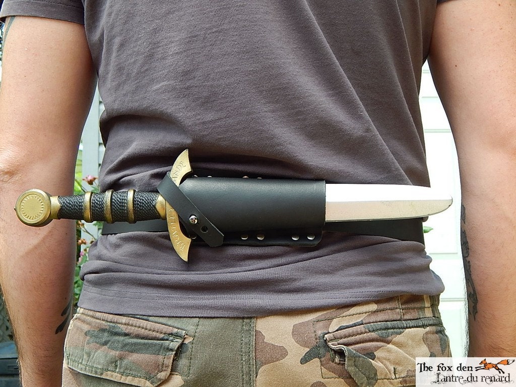 Latex Dagger Leather Sheath Can Be Wear on a Belt and on a - Etsy