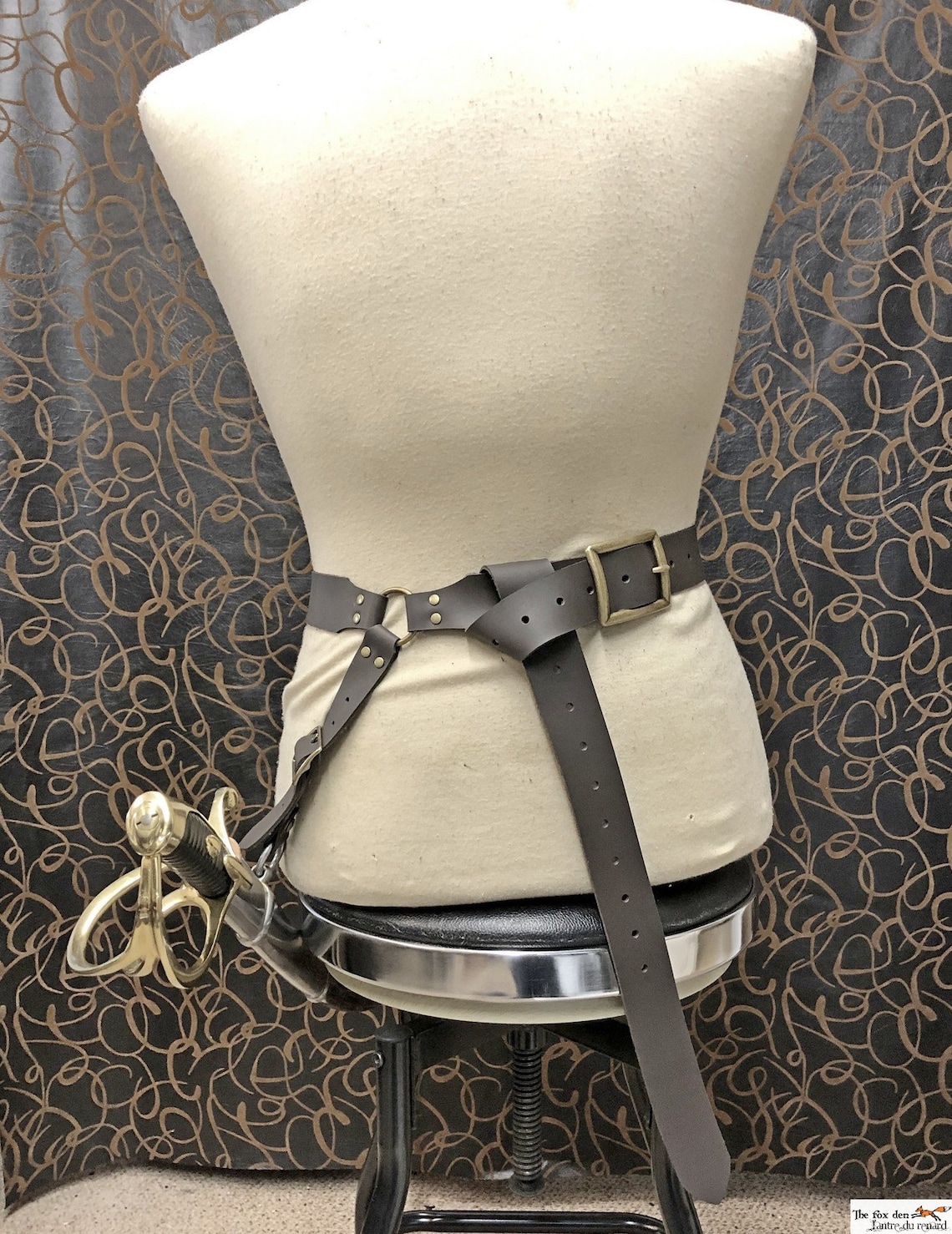 Cavalry Saber Sword Leather Belt With Adjustable Hanger, High Quality ...