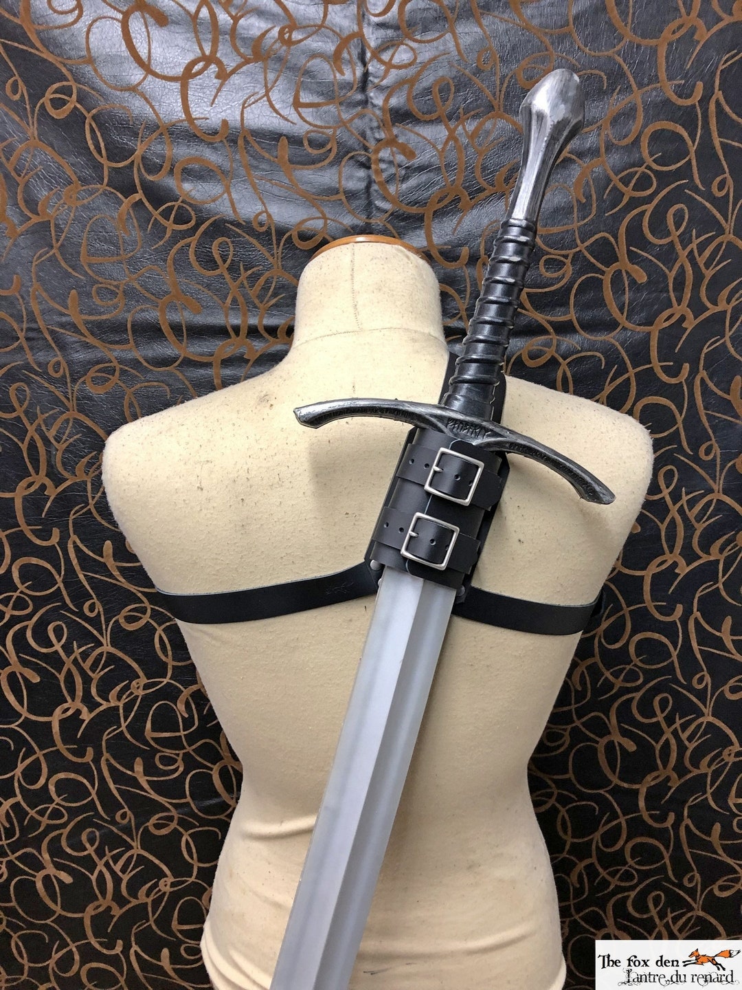 Witcher Luxury Single Back Scabbard for Metal or Latex Sword. Made of ...