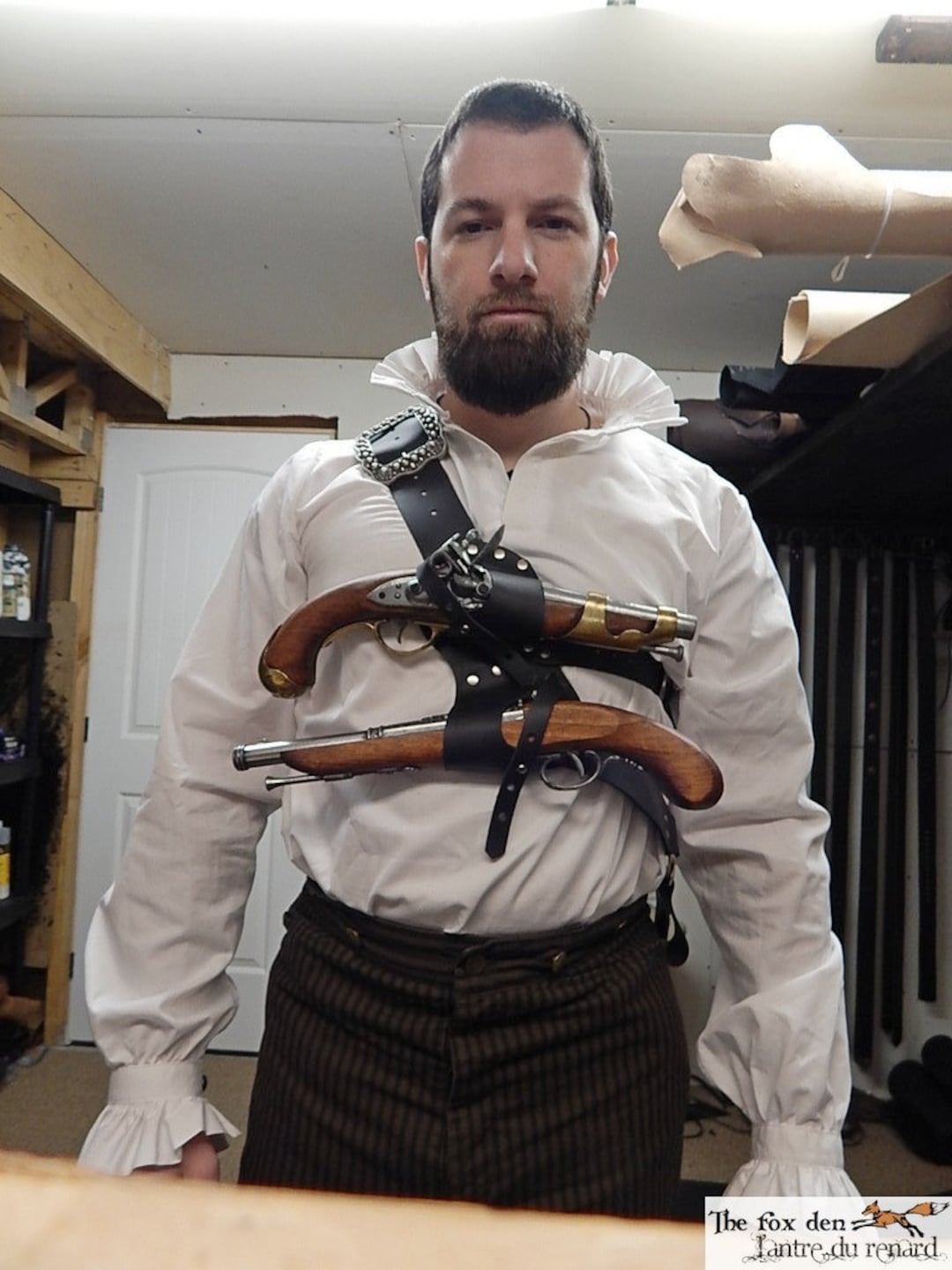 Pirate Flintlock Luxury Shoulder Double Holster, Universal and ...