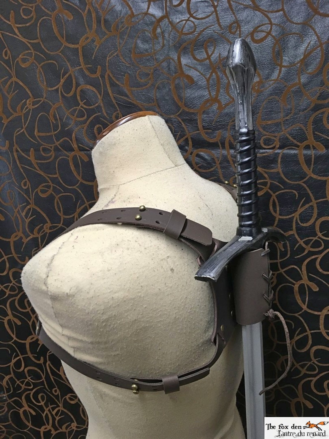 Vertical Leather Back Scabbard With Captain America Style - Etsy