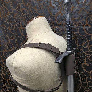 Vertical Leather Back Scabbard With Captain America Style Straps ...
