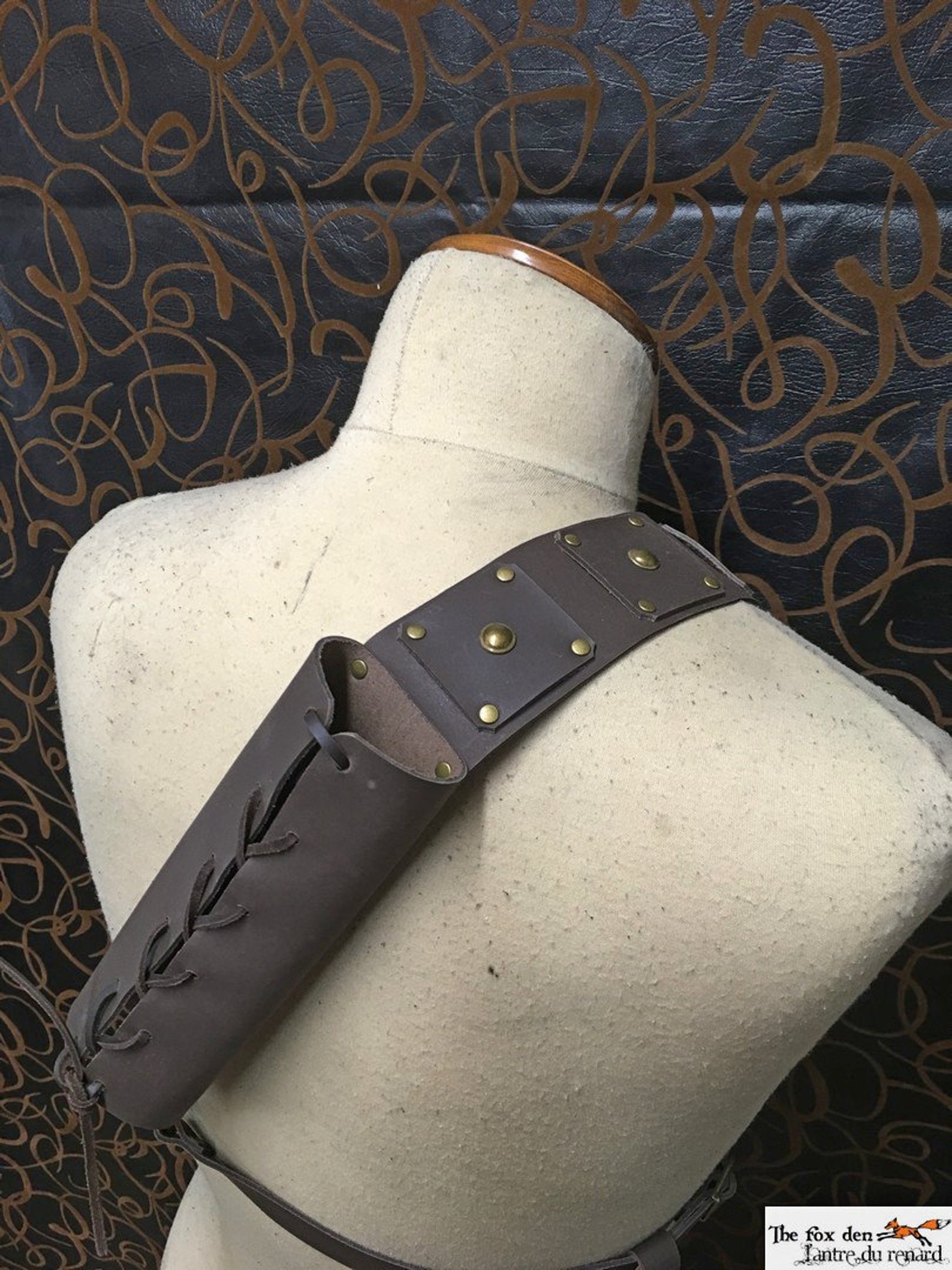 Leather back scabbard for latex sword for reenactment high | Etsy
