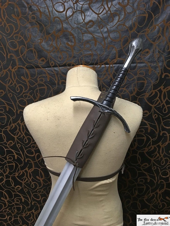 Leather Back Scabbard for Latex Sword for Reenactment High - Etsy