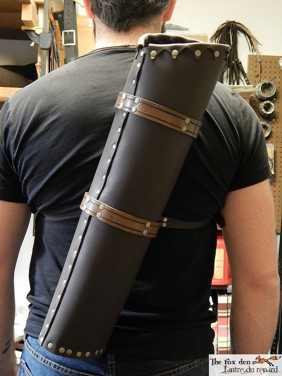 The ultimate medieval leather quiver high quality. Larp SCA | Etsy