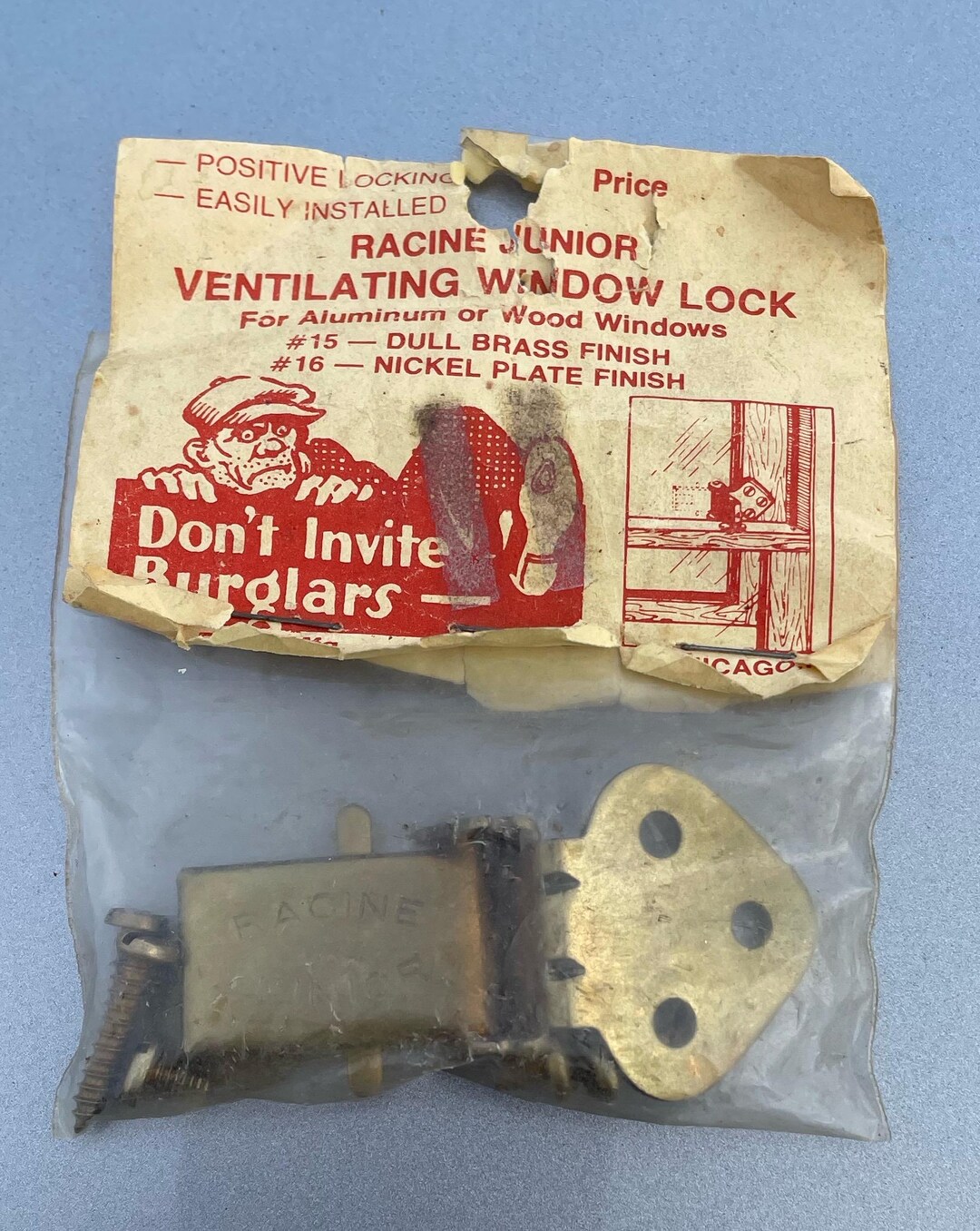Vintage 1950s Racine Junior Window Lock, Ernst Mfg. in Original ...