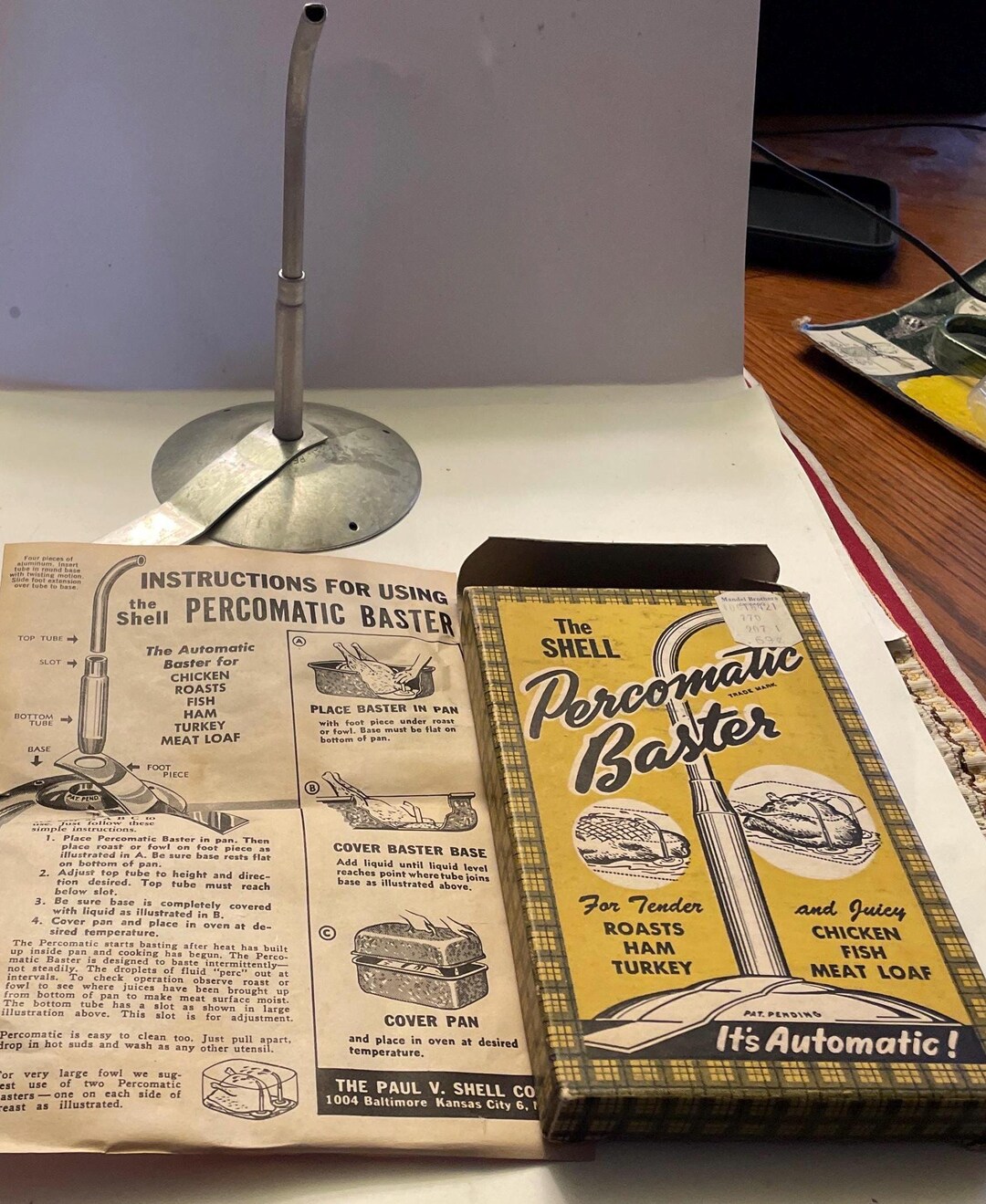 Vintage 1949 Shell Percomatic Baster With Box – Automatic Aluminum ...