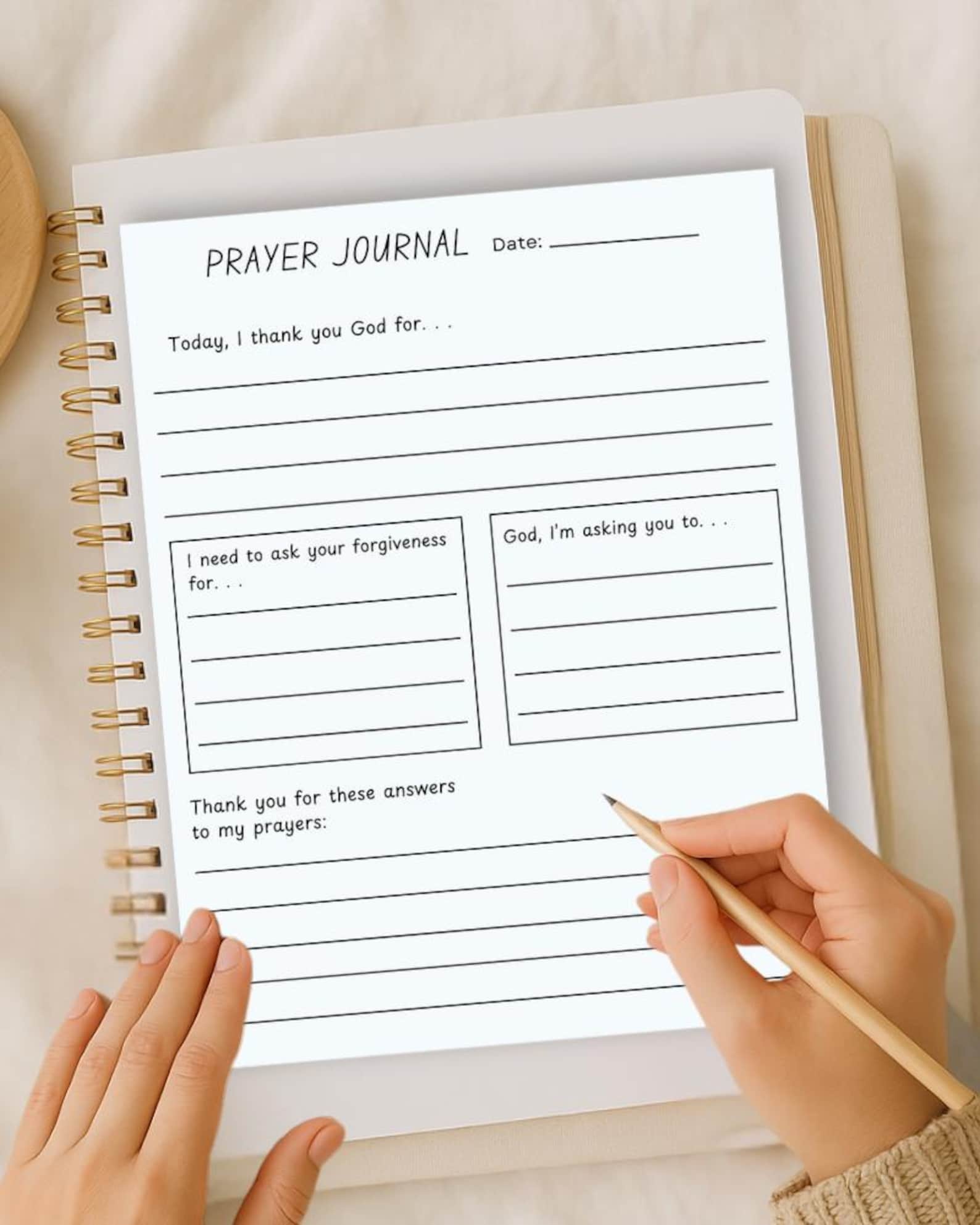 Prayer Journal Printables, 4 Designs Included. Faith-based PDF, Morning ...