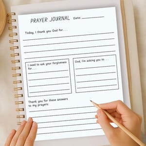 Floral Prayer Journal Printable, Gratitude, Requests, Answers (PDF) - Etsy