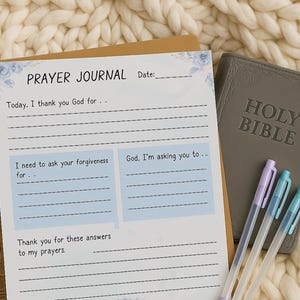 Prayer Journal Printables, 4 Designs Included. Faith-based PDF, Morning ...