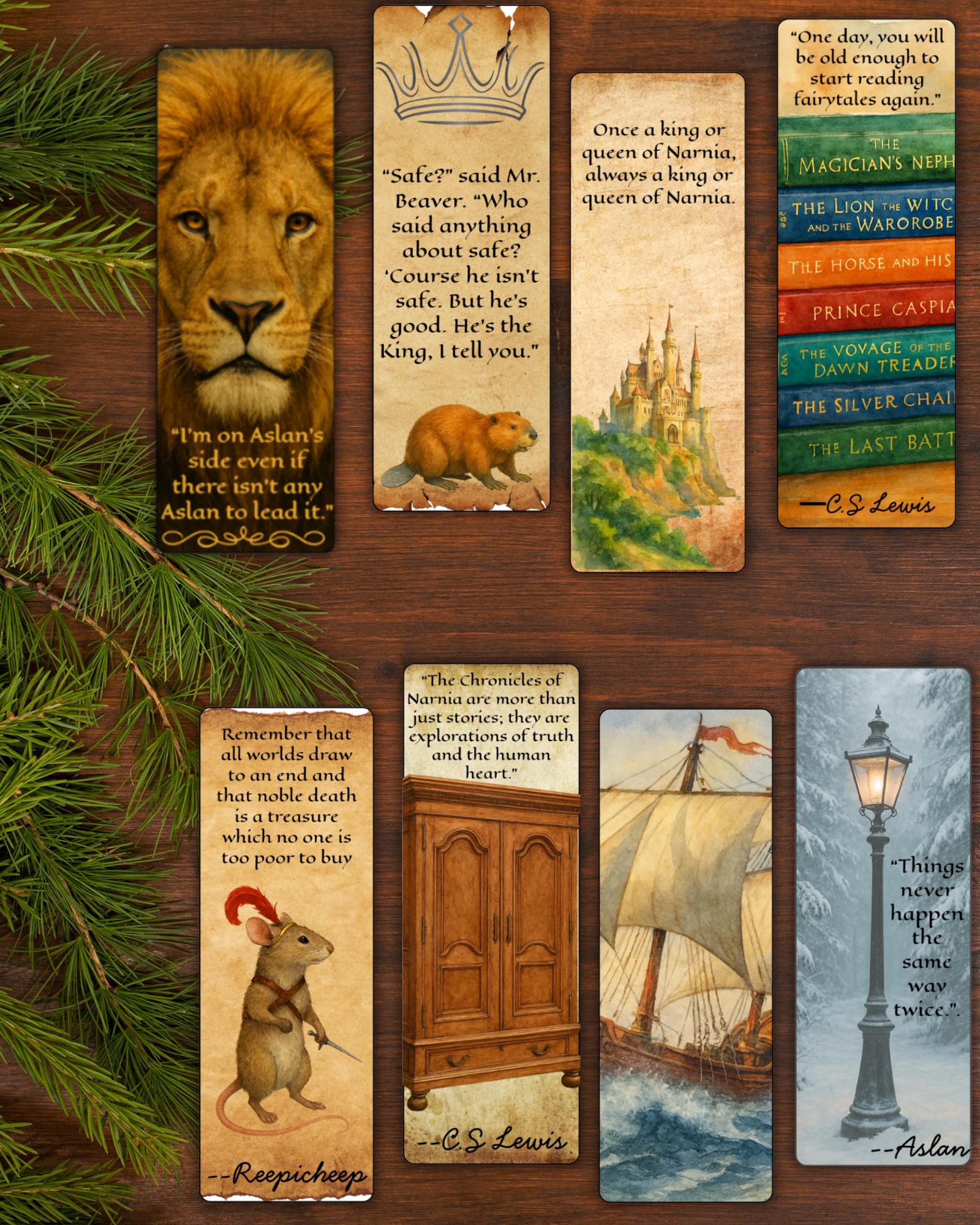 Narnia Inspired Printable Bookmarks – C.S. Lewis Quotes | Fantasy Book ...