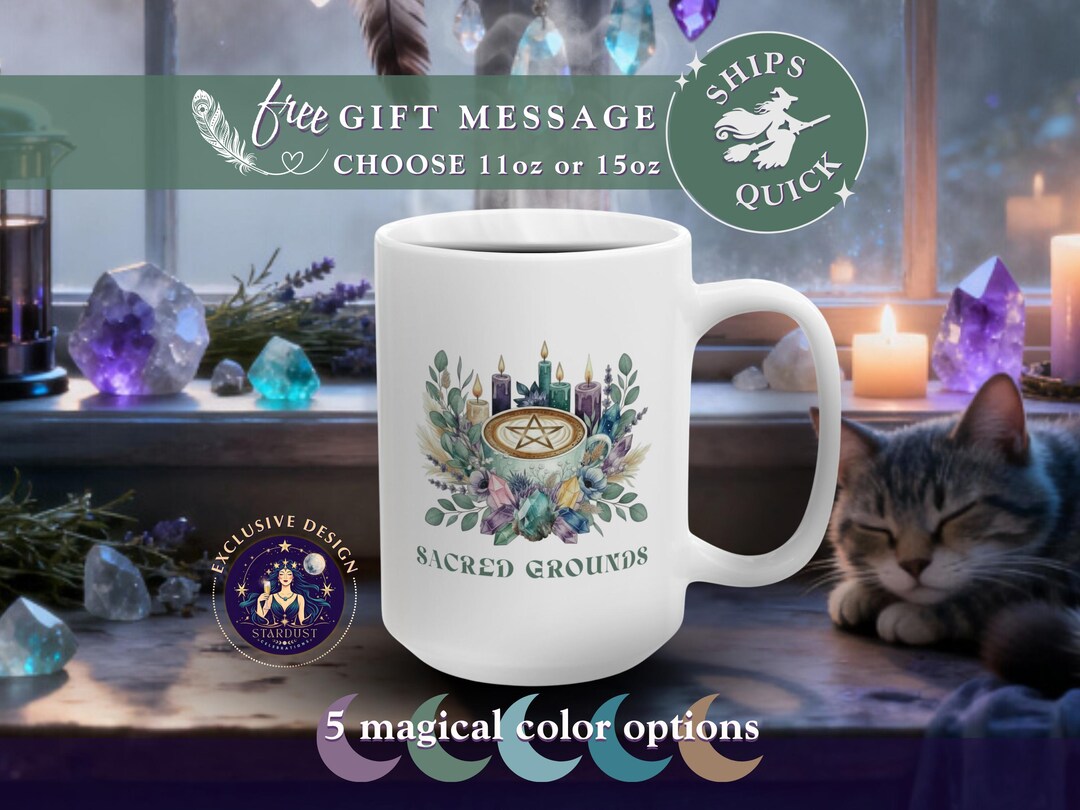 Cozy Witch Mug, Mystical Self-care Gift for Empaths, Cottagecore ...