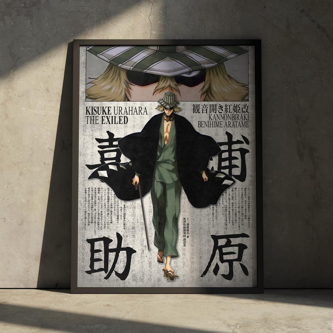 Buy Bleach Kisuke Urahara Anime Manga Poster Art Print, Vintage ...