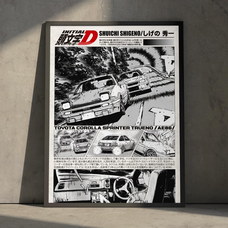 Japanese Initial D Poster - Etsy