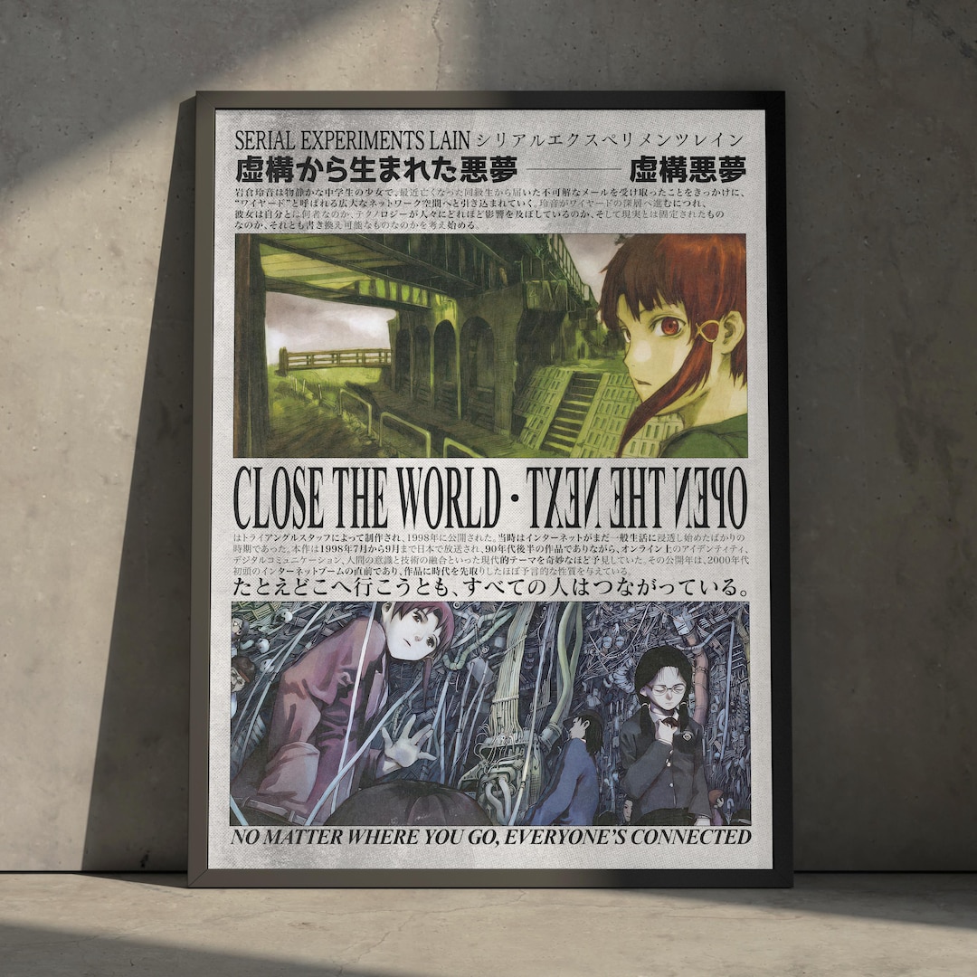 Serial Experiments Lain Anime Manga Poster Art Print, Nightmare of ...