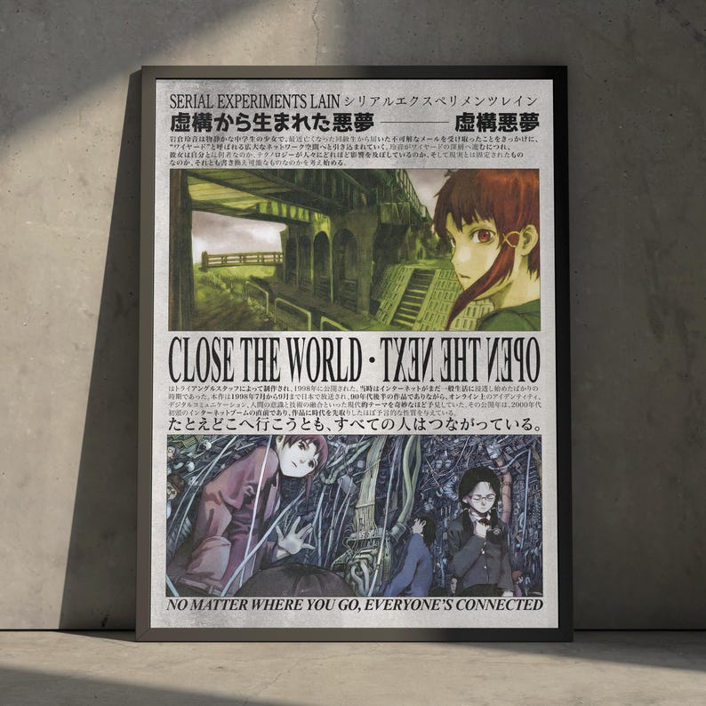 Serial Experiments Lain Anime Manga Poster Art Print, Nightmare of ...