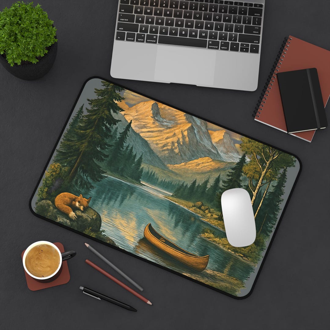 Scenic Lake Desk Mat: Nature Mouse Pad, Office Decor - Etsy