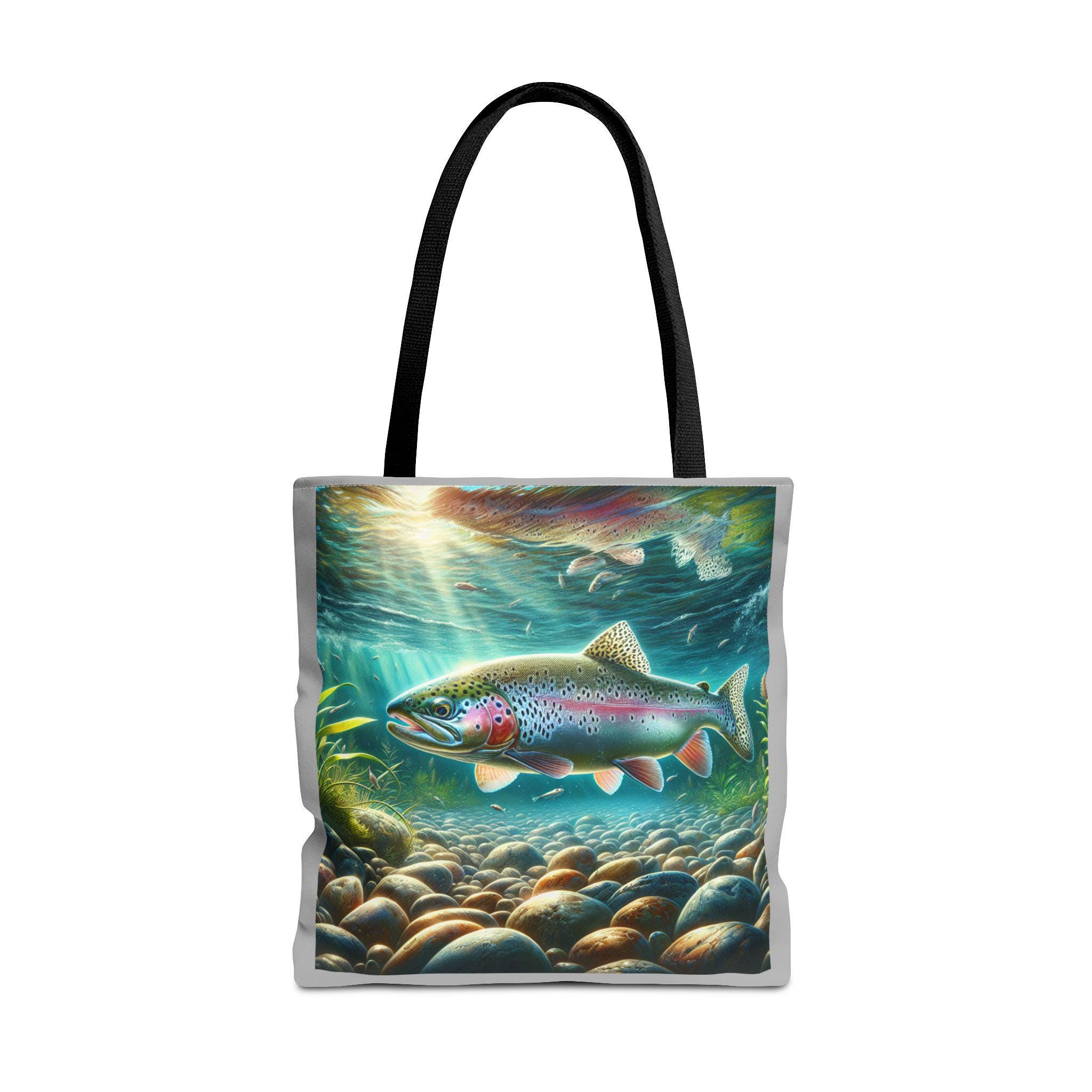Montana Map Tote Bag: Fish Art, Eco-friendly Shopping Carryall - Etsy
