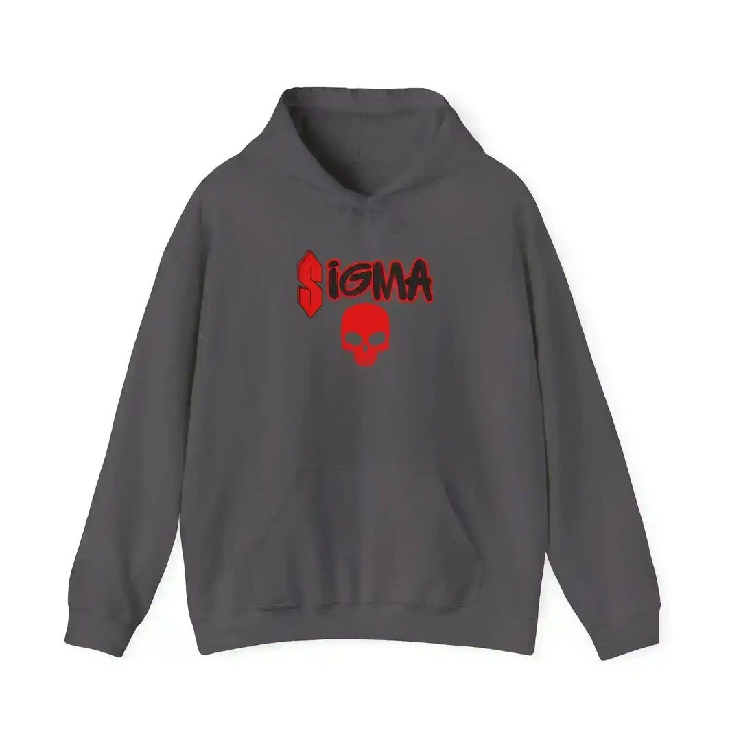 Sigma Skull Pullover Hoodie - Gen Z Sigma Energy - Etsy