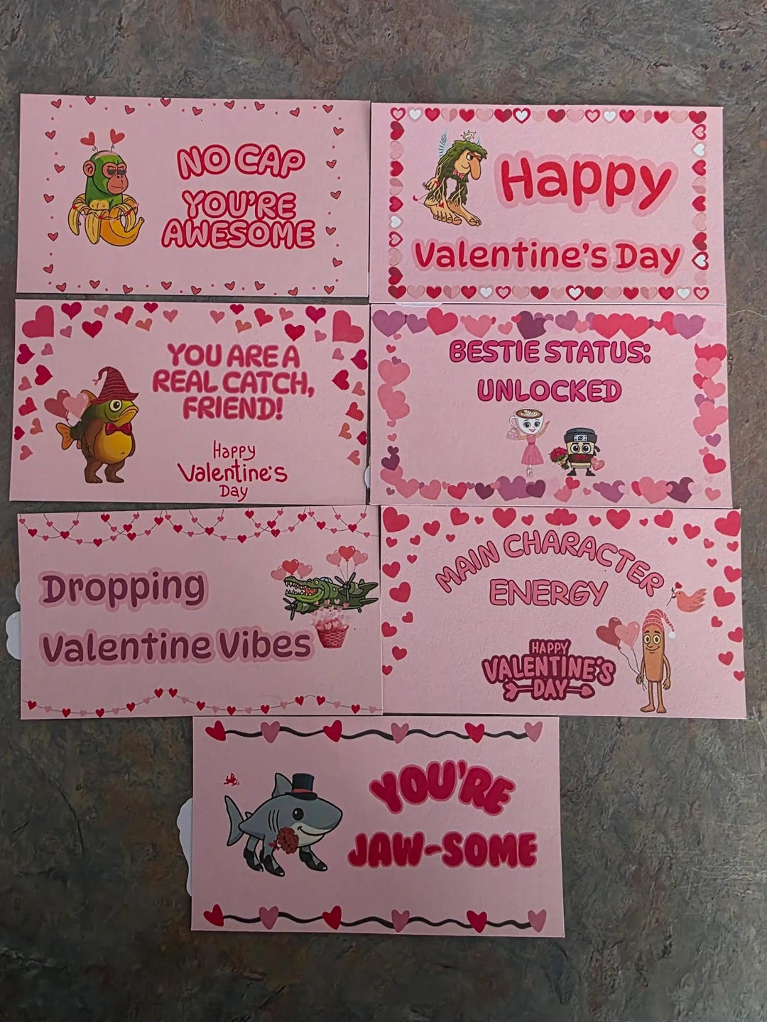 Brainrot Valentine Card Pack (35 Cards + Bonus Stickers!) - Etsy