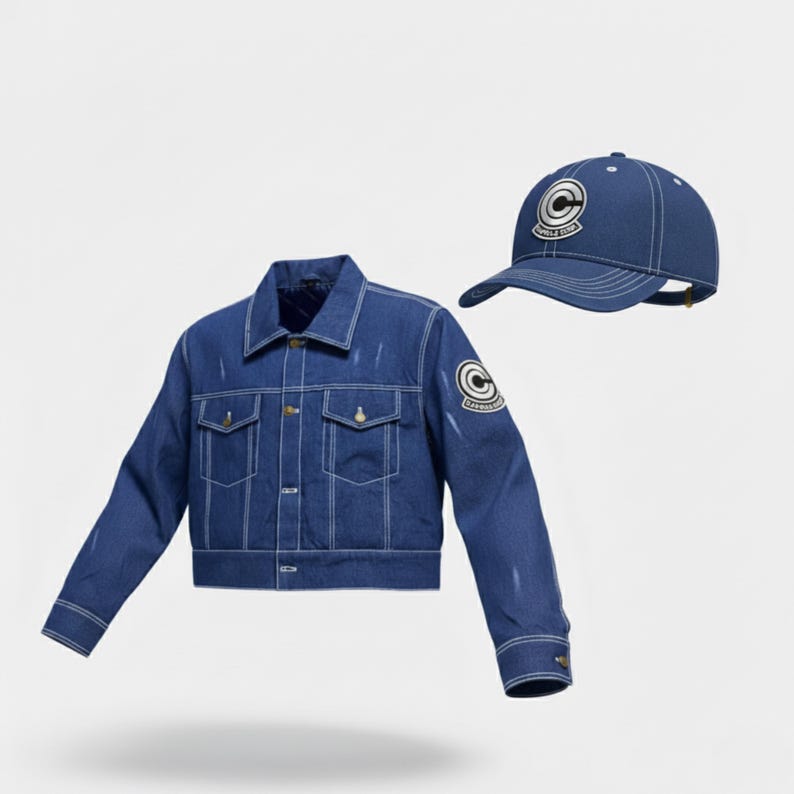 Hero Jacket DBZ Men's Ripped Cropped Denim Streetwear Anime Cosplay ...