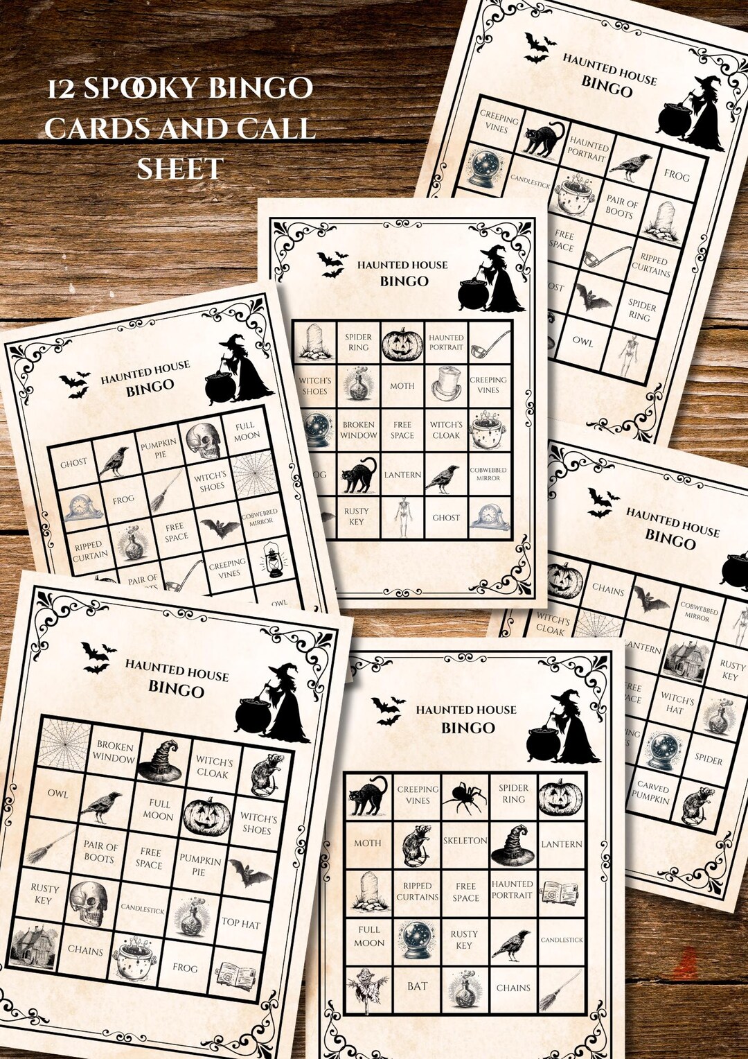 Halloween Printable Bingo - Family Party Activity, Spooky Party Game ...