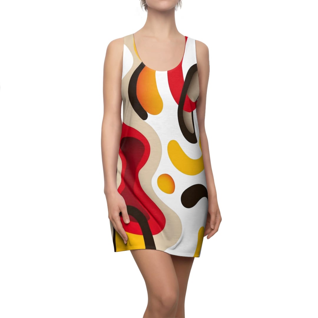 Abstract Color Burst Racerback Dress for Women - Etsy