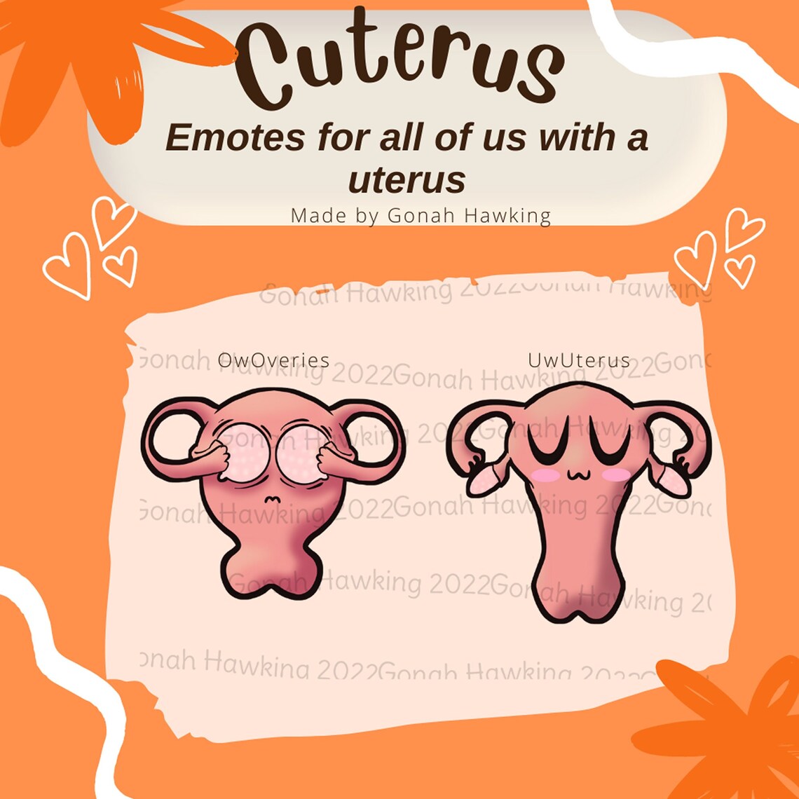 Uterus Emote / Cuterus Meme Twitch Emote / Emote for Streamers or ...