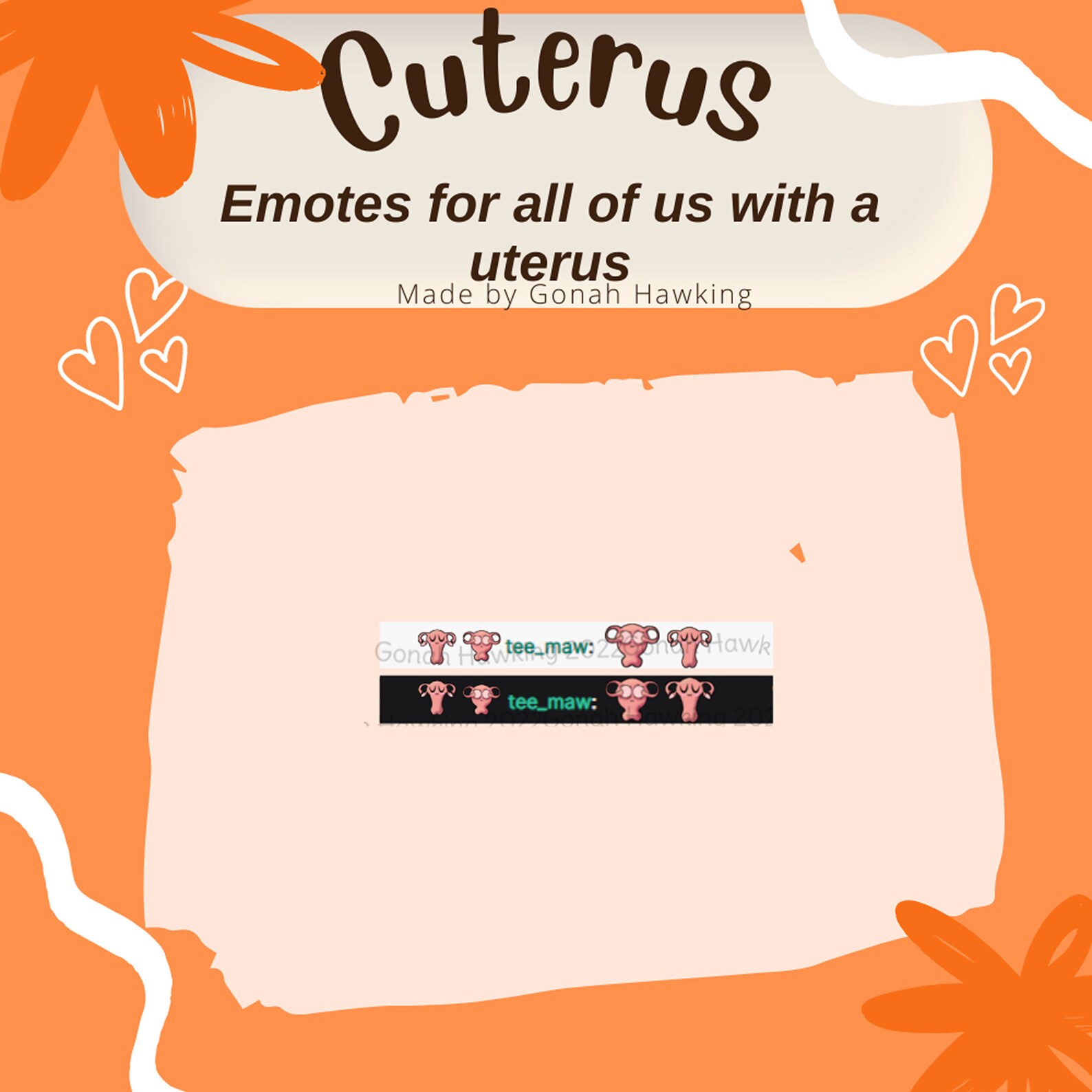 Uterus Emote / Cuterus Meme Twitch Emote / Emote for Streamers or ...