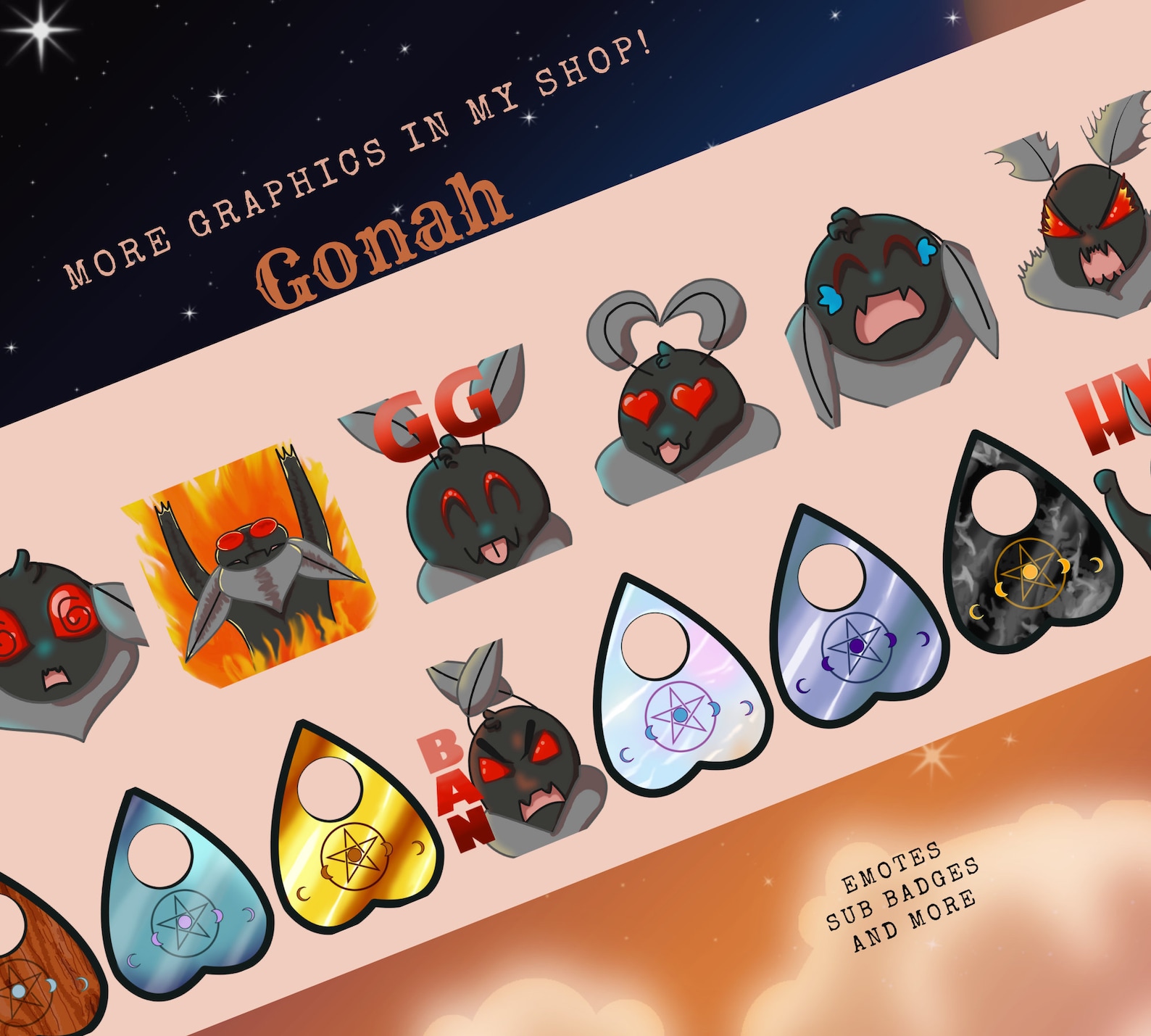 Oops! All Mothman Emotes - Chibi Emotes - Cute Emotes - Custom Emotes ...