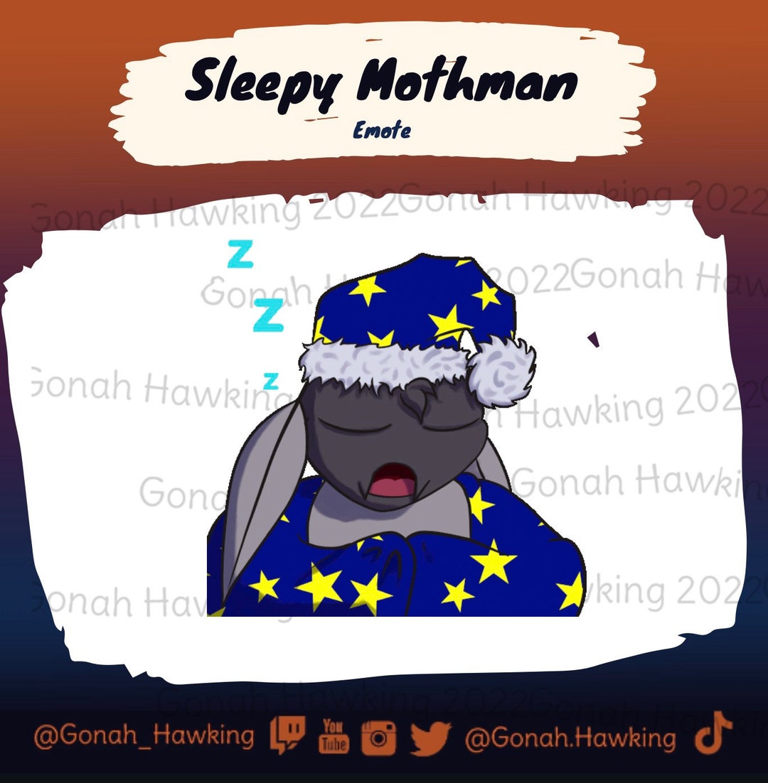 Sleepy Mothman Gif Emote - Etsy