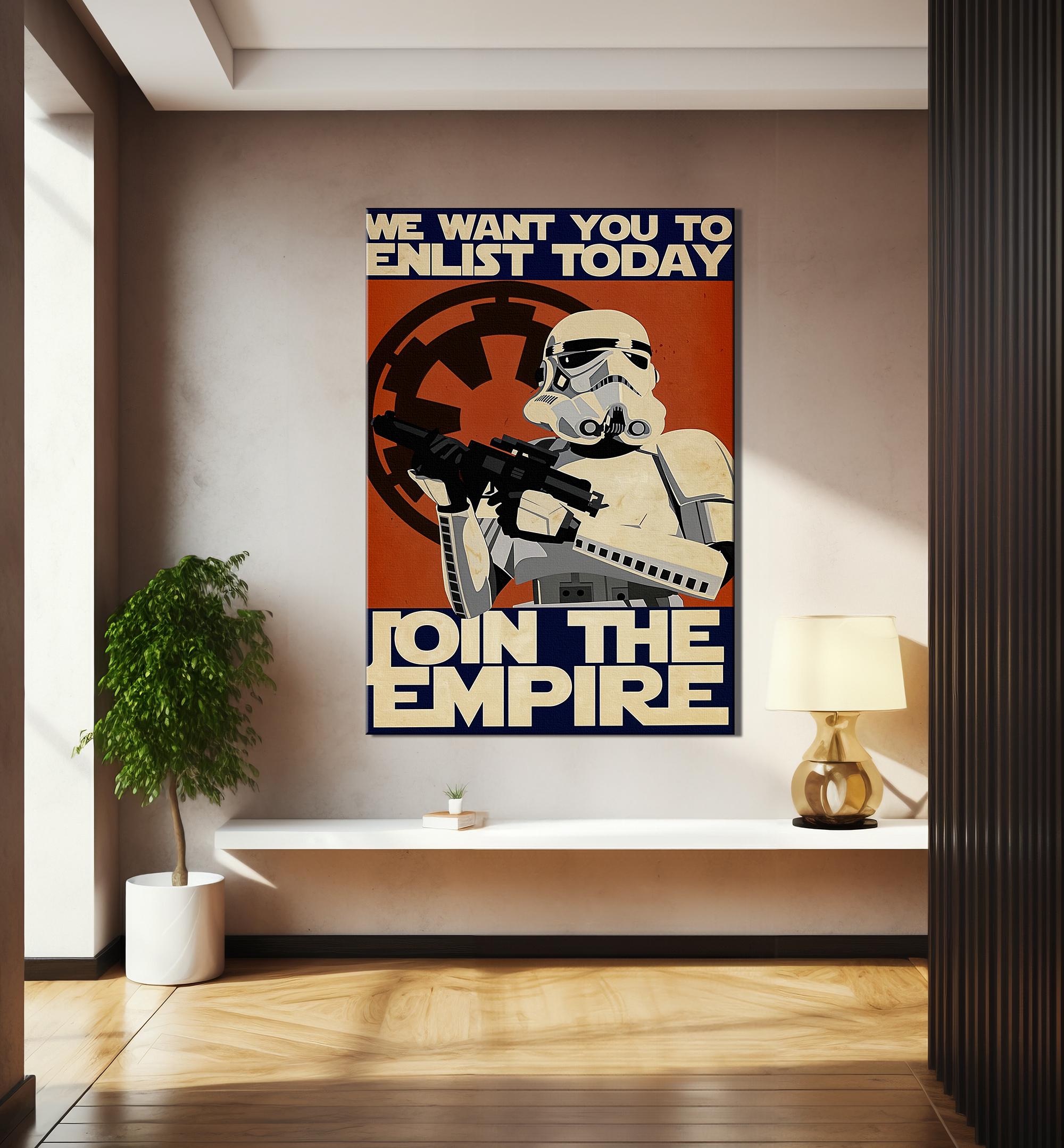 Star Wars Join the Empire Movie Poster Art Canvas Print, Star Wars ...