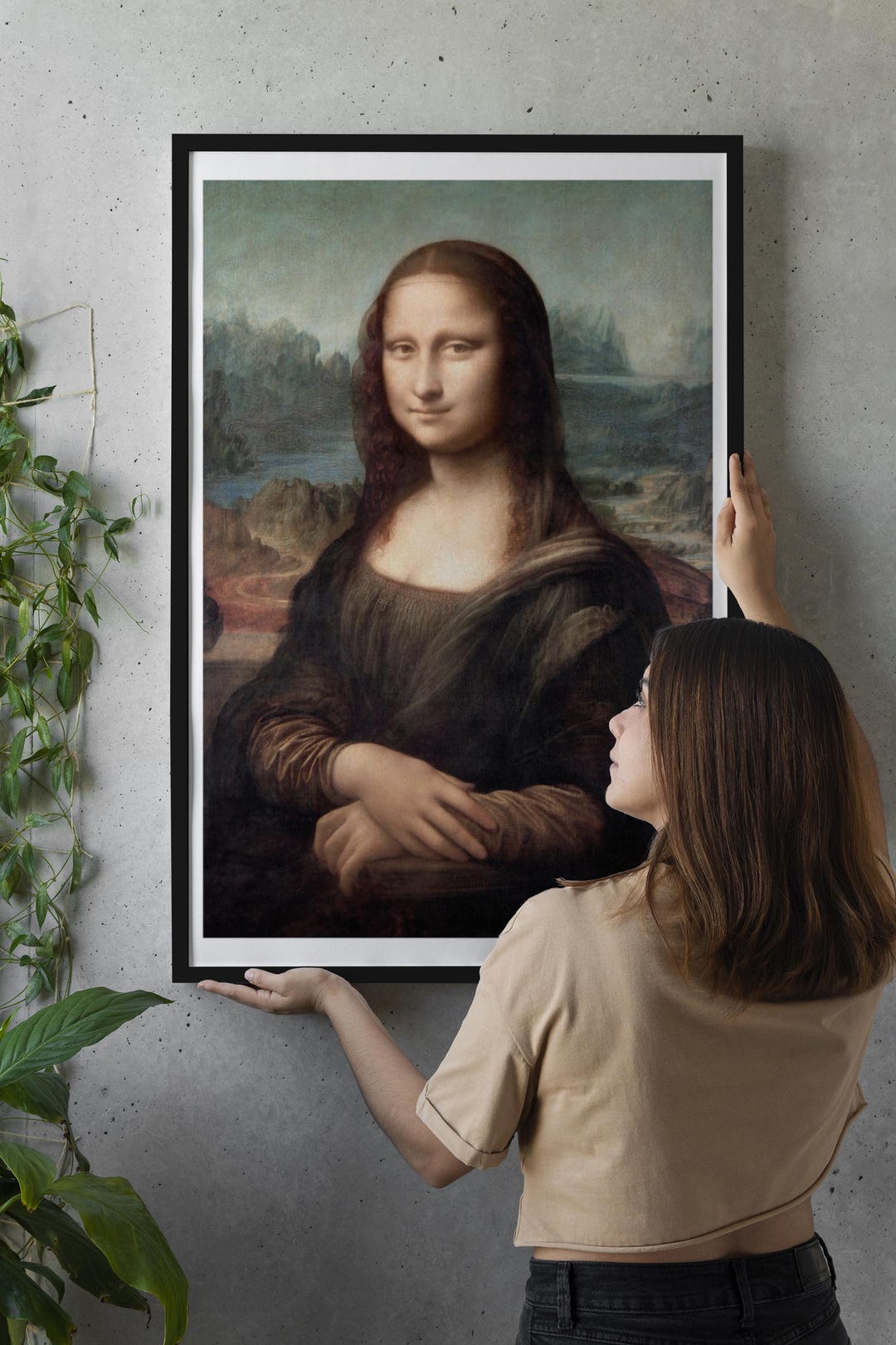 Leonardo Da Vinci Mona Lisa Framed Poster | Iconic Renaissance Portrait ...