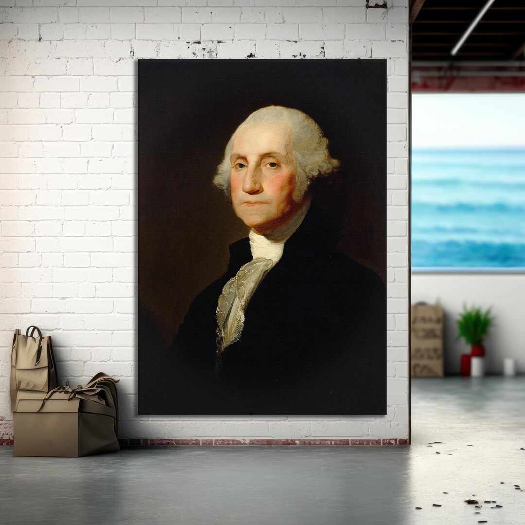 George Washington Portrait Canvas Wall Art, George Washington US ...
