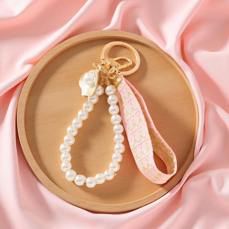Pearl Key Chain - Etsy